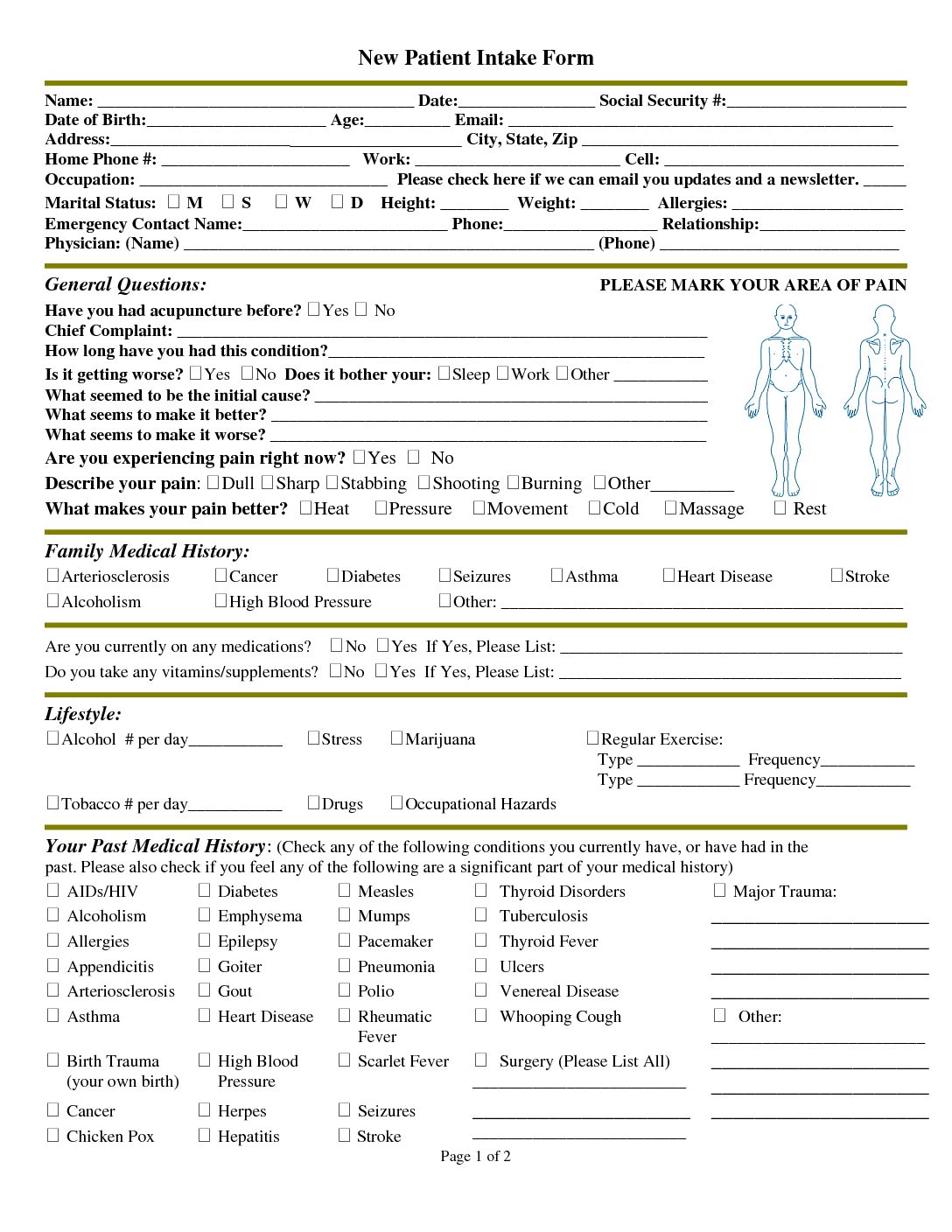 Trauma Intake Form